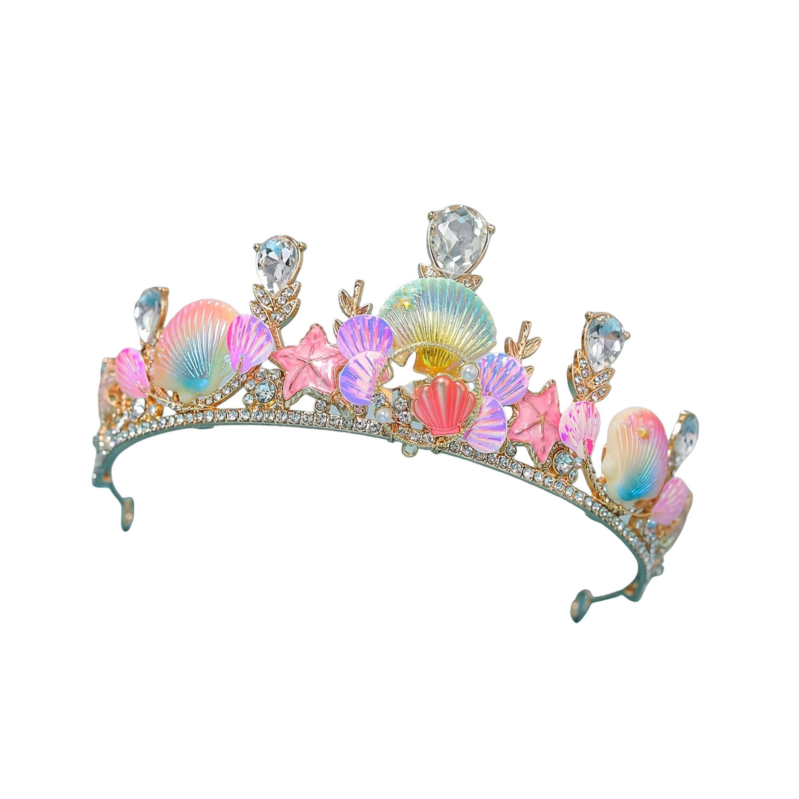 Natural Sea Shell Crowns with Star Fish Designs for Women Kids Marine ...