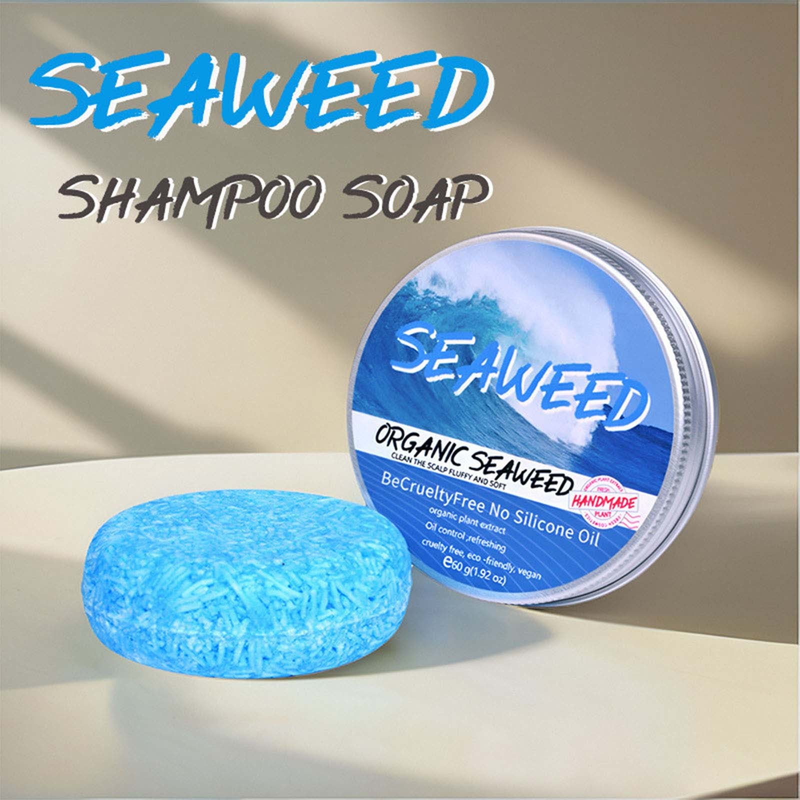 Natural Seaweed Shampoo Soap Bar 2.1 oz Nourishing Hair and Scalp ...