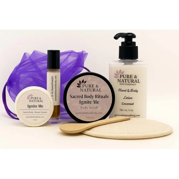 Pure & Natural Body Essentials Mini Self Care Gift Set, Spa Kit for ...