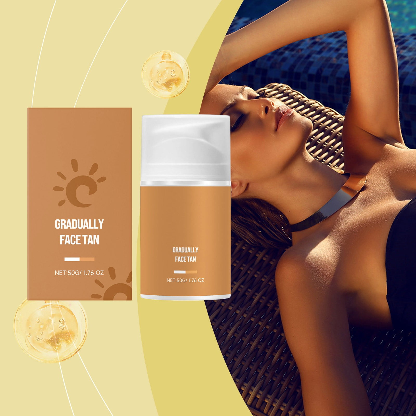 Natural Self Tanning Lotion | 100ml Bronzing Milk with Plant-Based Tanning Factors | Lightweight ...