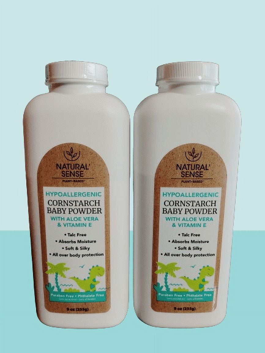 Natural Sense Plant-Based Hypoallergenic Cornstarch Baby Powder with ...