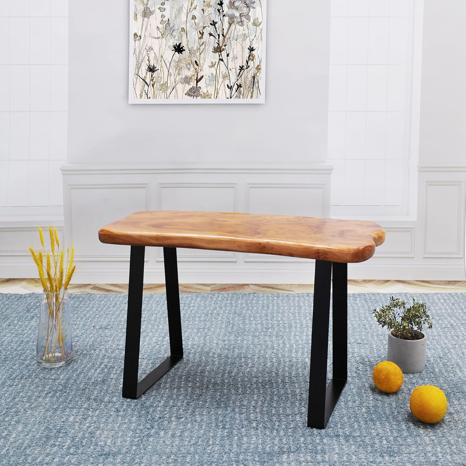 Natural Shape Solid Wood Entryway Bench Cedar Root 28"x12"x16" Living Room End Table Rustic Live ...