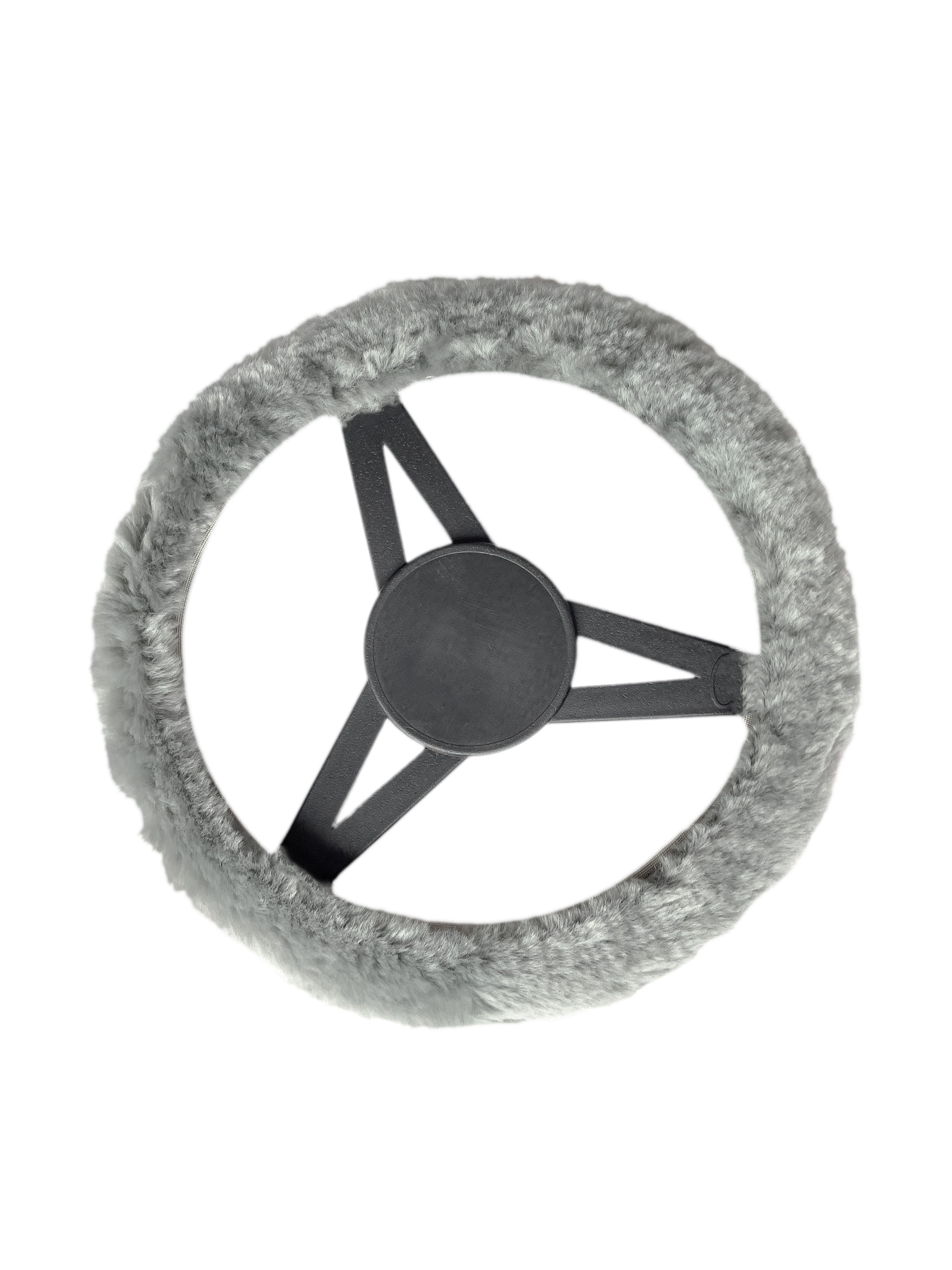 Natural Auto Sheepskin Steering Wheel Cover | Silver - Walmart.com