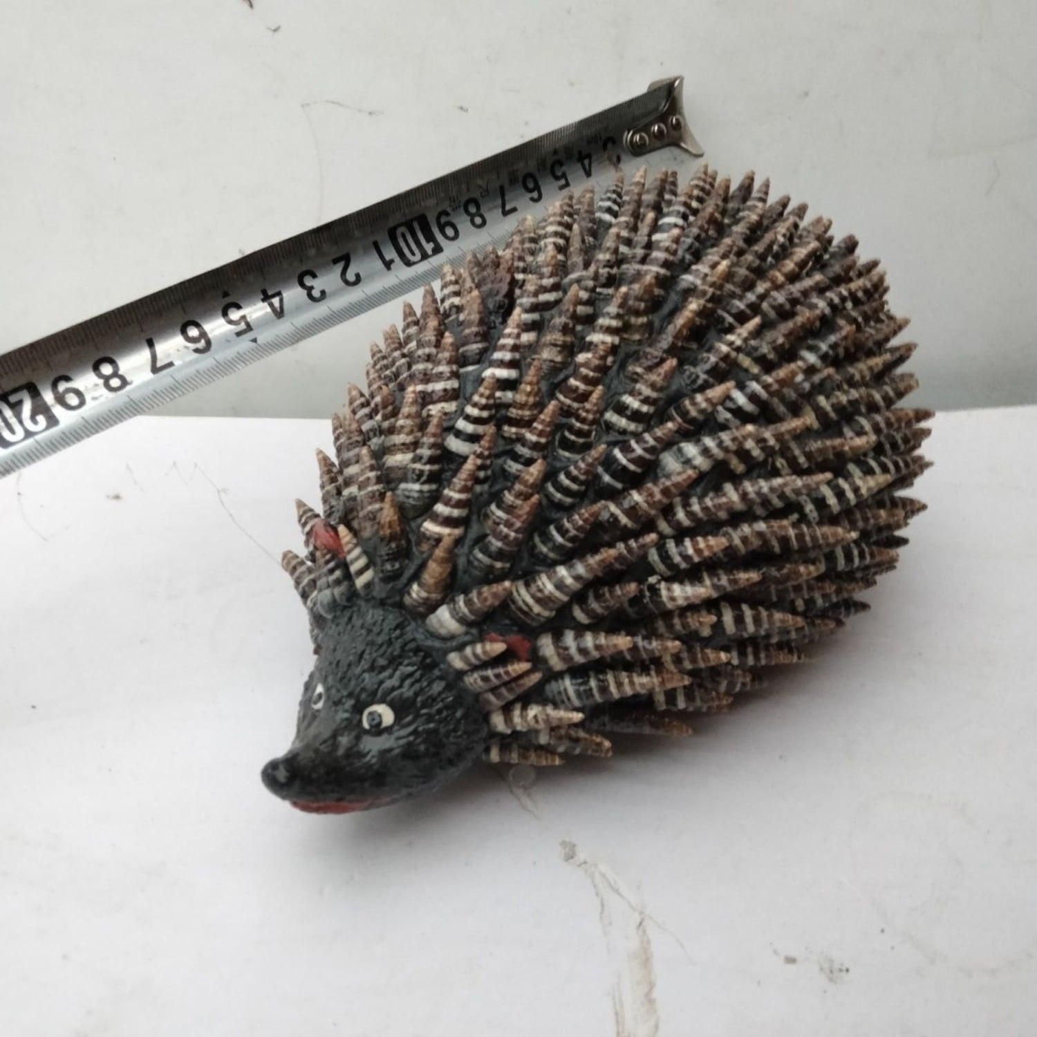 Natural Shell Hedgehog Figurine Handmade Conch Animal Ornament Zodiac ...