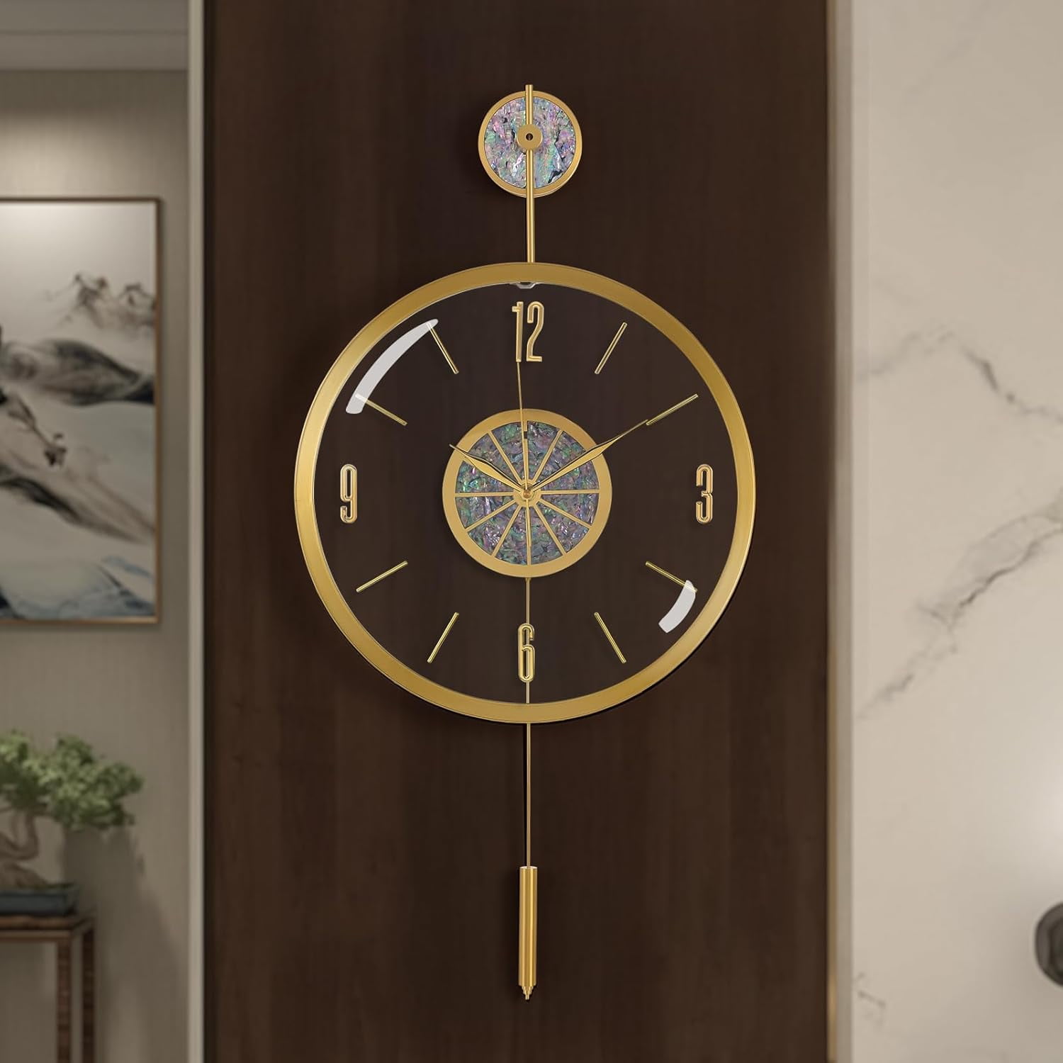 Natural Shell Wall Clock - Creative Silent and Tick-Free Wall Clock ...