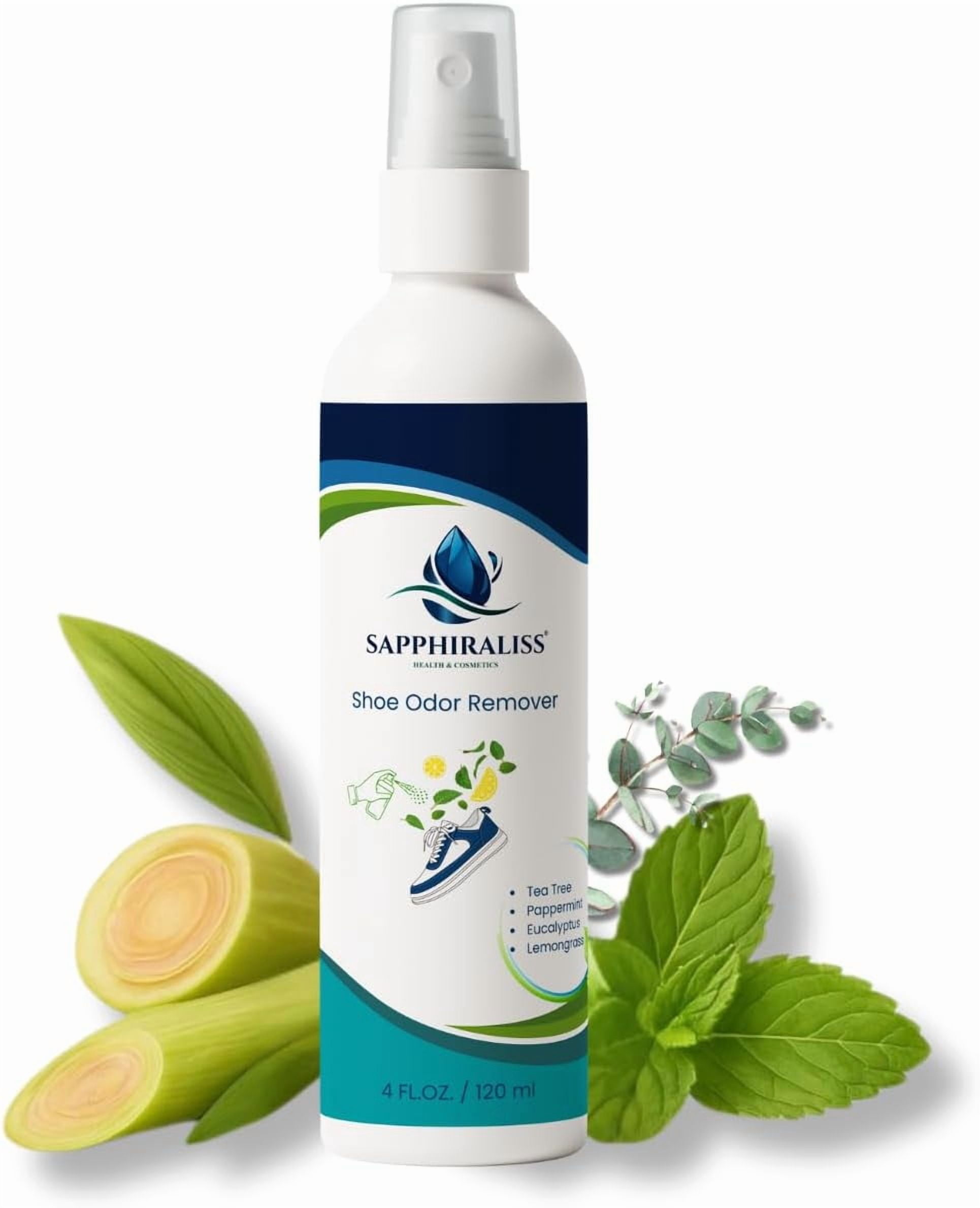 Natural Shoe Freshener Spray - 4oz (120ml) Water-Based Mist with ...