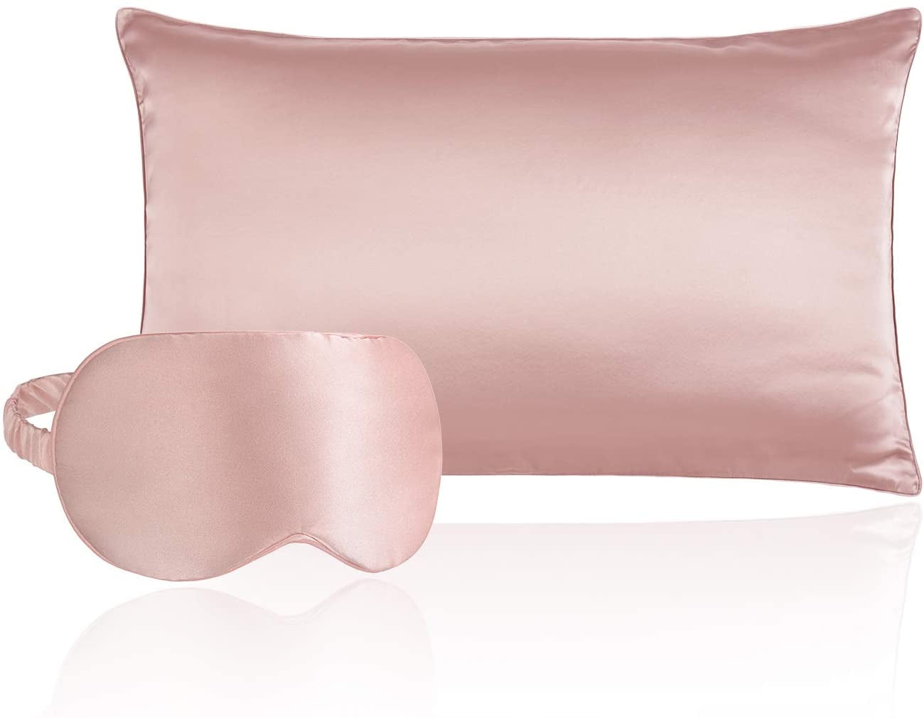 Natural Silk Pillowcase with Eye Mask, 100% Grade 6A Mulberry Silk ...