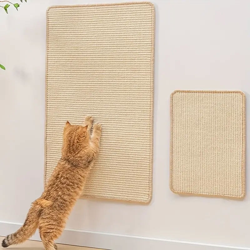 Natural Sisal Cat Scratcher Mat Cat Scratch Mats Horizontal Cat Floor ...