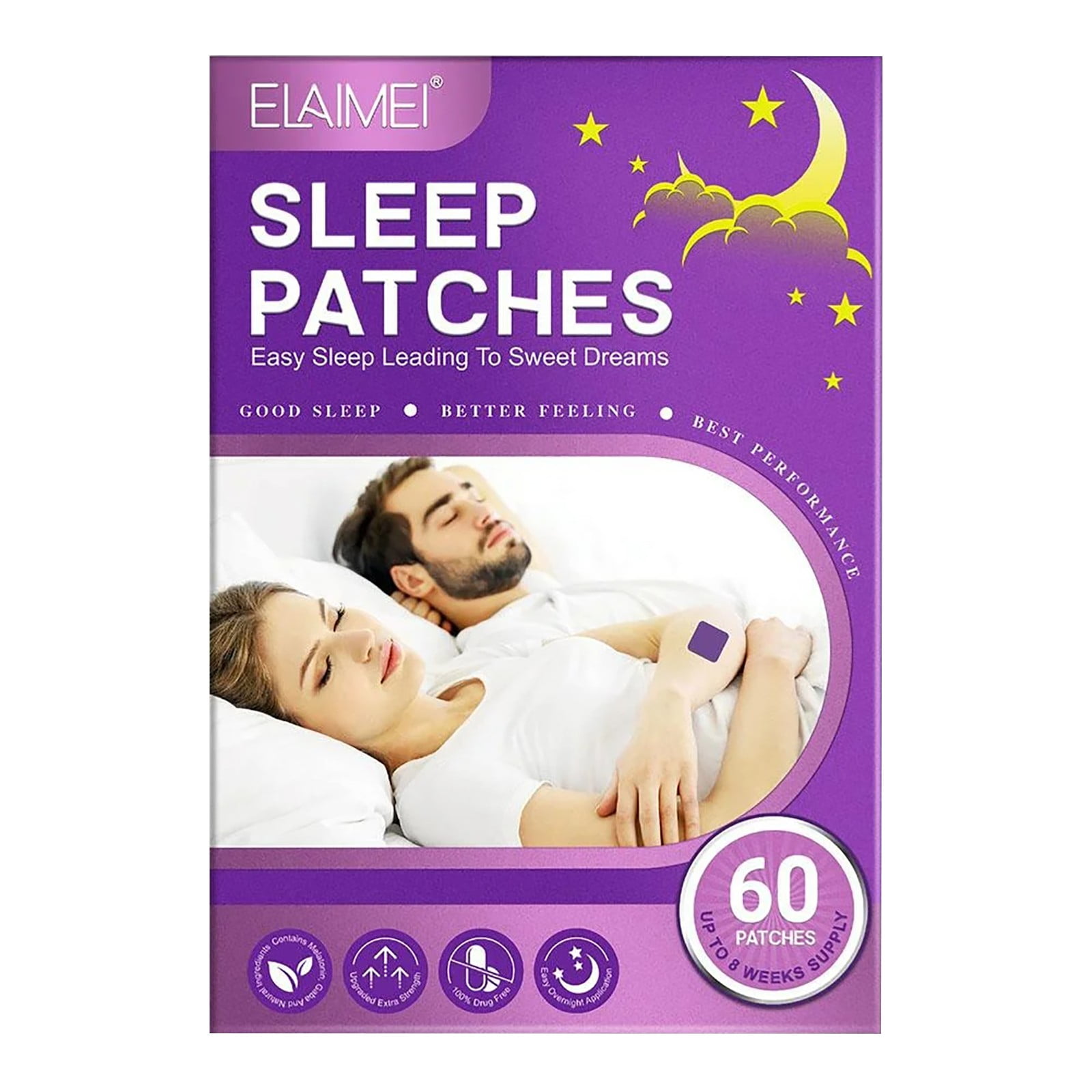 Natural Sleep Aid Sleep Patches - Gentle Transdermal Formula, Plant ...