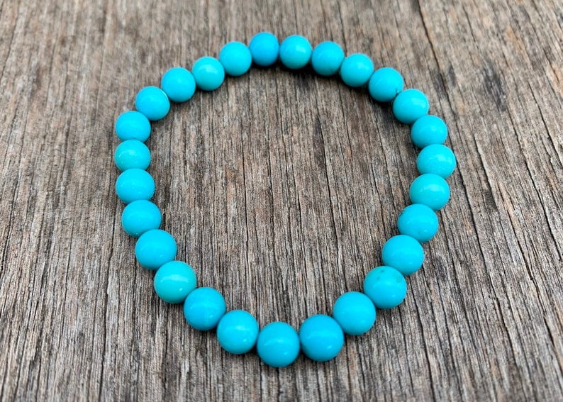 Natural Sleeping Beauty Turquoise 8mm Round Shape Smooth Cut Beads ...
