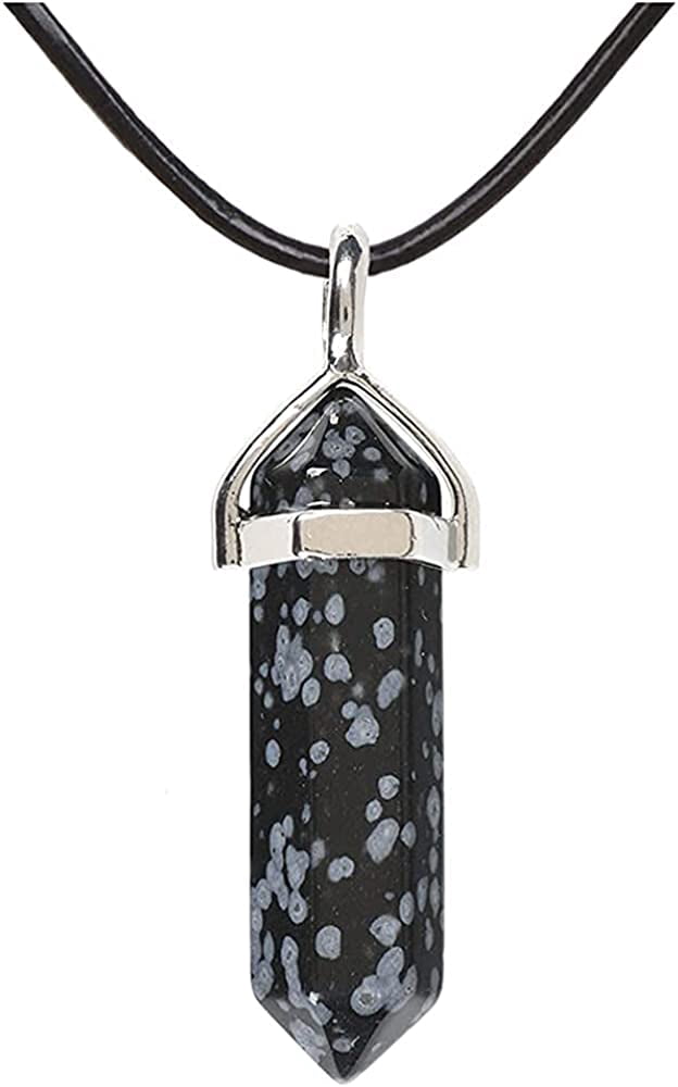 Natural Snowflake Obsidian Gemstone Hexagonal Pointed Reiki Chakra ...