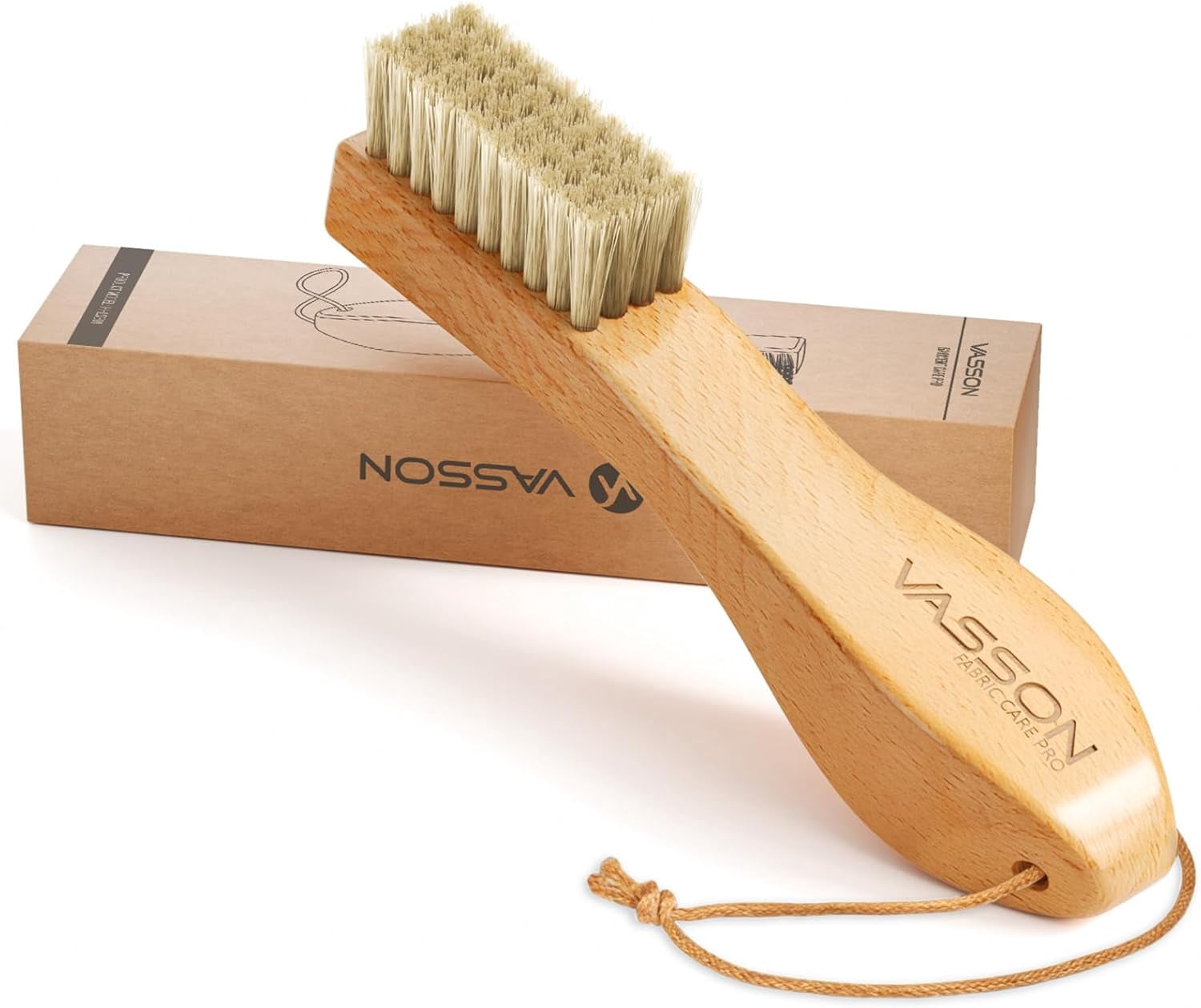 Natural Soft Boar Bristle Laundry Stain Brush, Laundry Scrub Brush ...