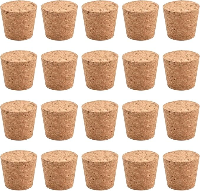 Natural Soft Wood Corks 20Pcs Tapered Cork Plugs Large and Small Glass ...