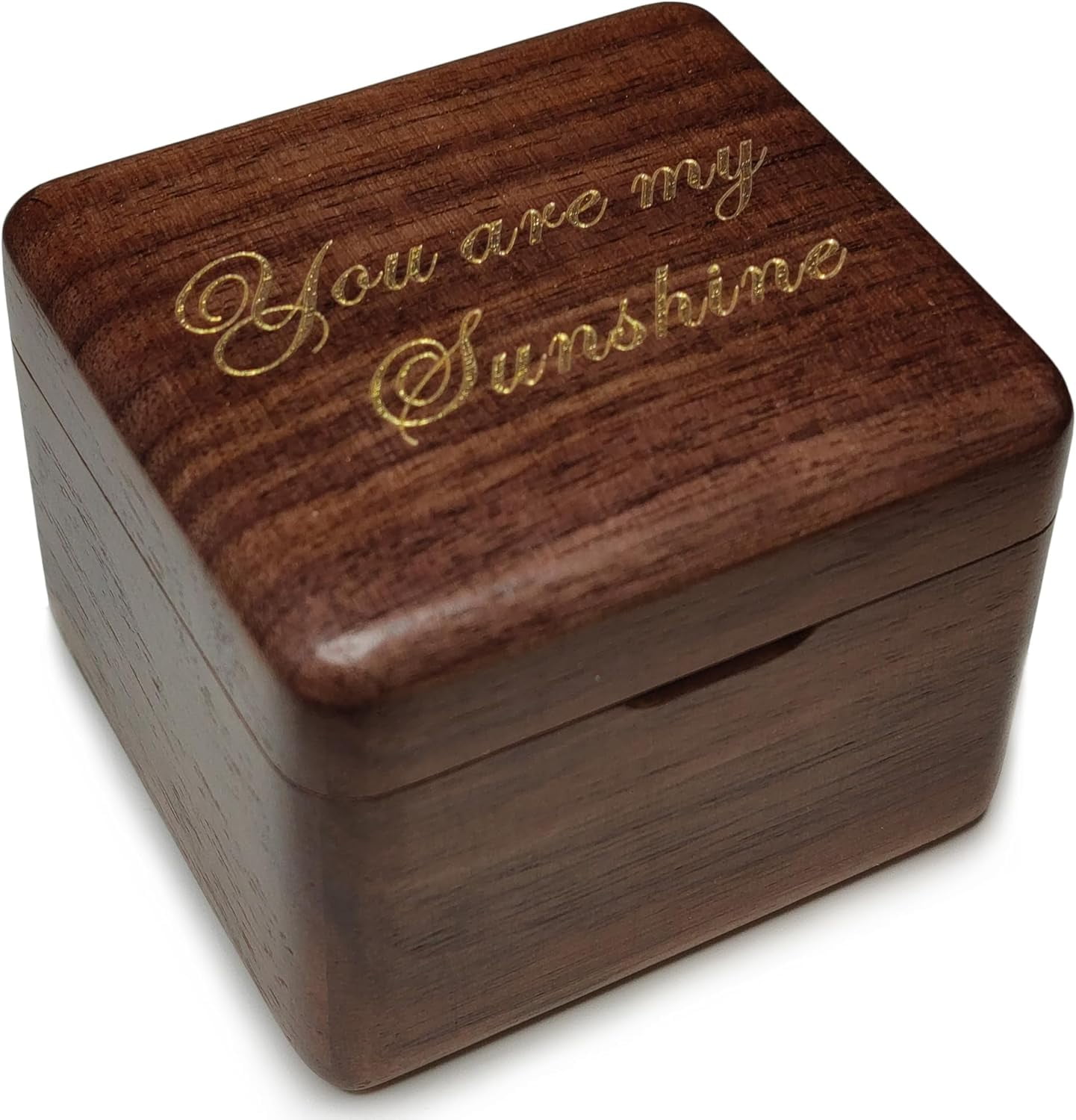 Natural Solid Wood Laser Engraved 'You Are My Sunshine' Music Box, Mini ...