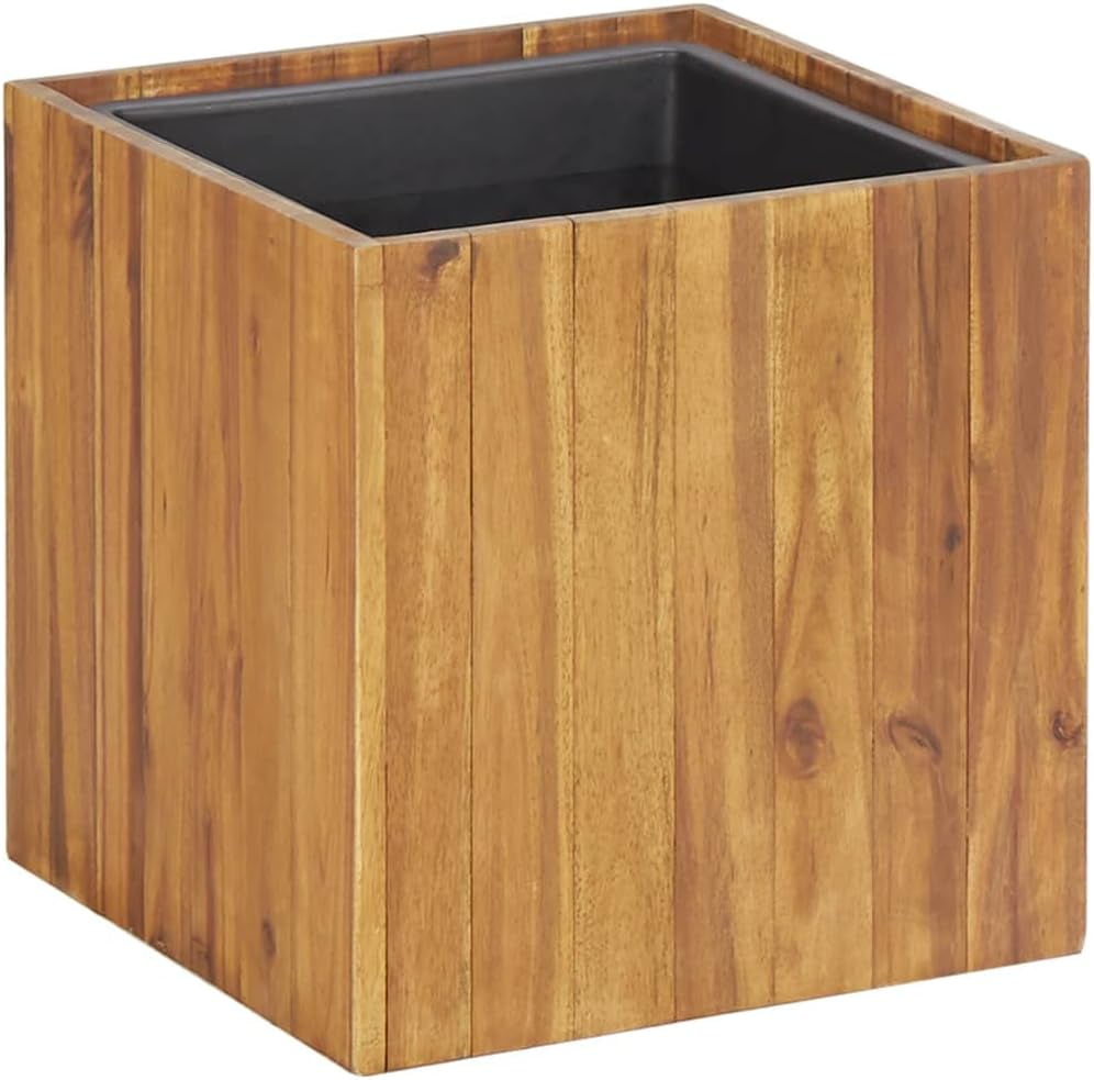 Natural Solid Wood Raised Garden Bed Pot for Balconies, Porches, Patios ...