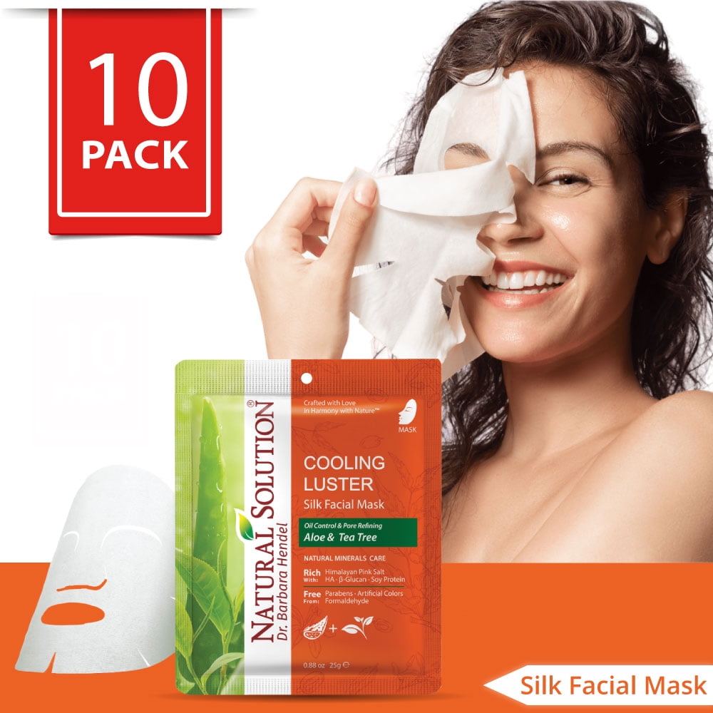 Natural Solution Facial Mask, Oil Control Aloe & Tea Tree, Anti-aging ...