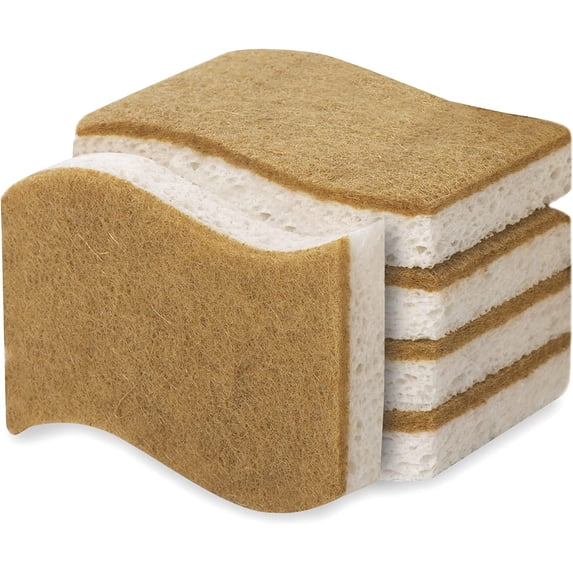 Natural Sponges Scurb Sponges for Kitchen Non-Scratch Biodegradable ...
