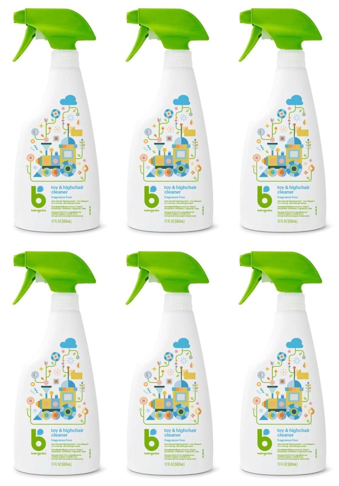 Natural Spray Babyganics Cleaner Nursery Toy & Highchair Safe Kid & Pet ...