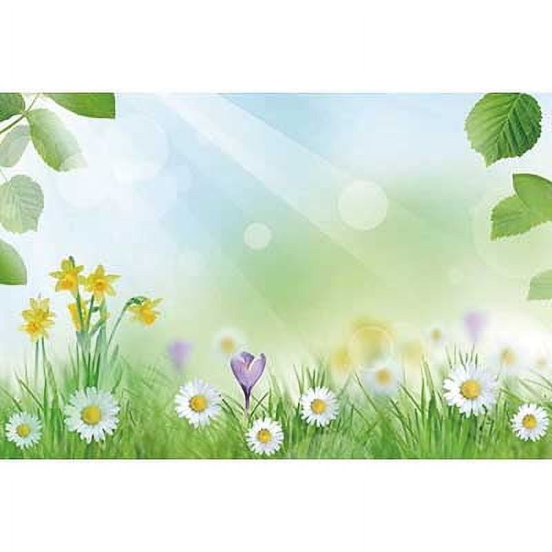 Natural Spring Photography Background Gre Grass Flower Pathway Photoz ...
