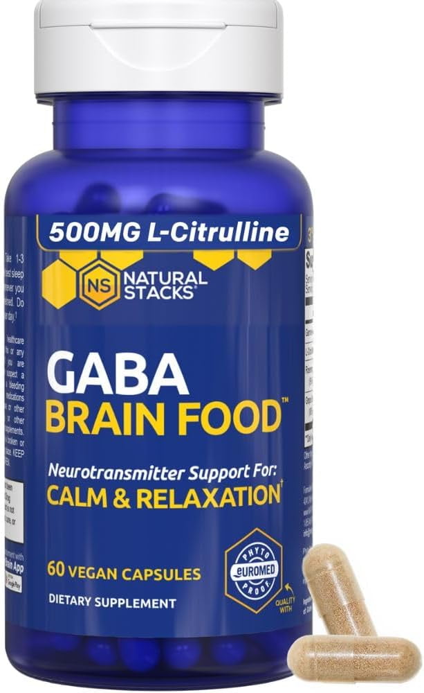 Natural Stacks Gamma-Aminobutyric Acid GABA Supplement 60 ct. - Deep ...