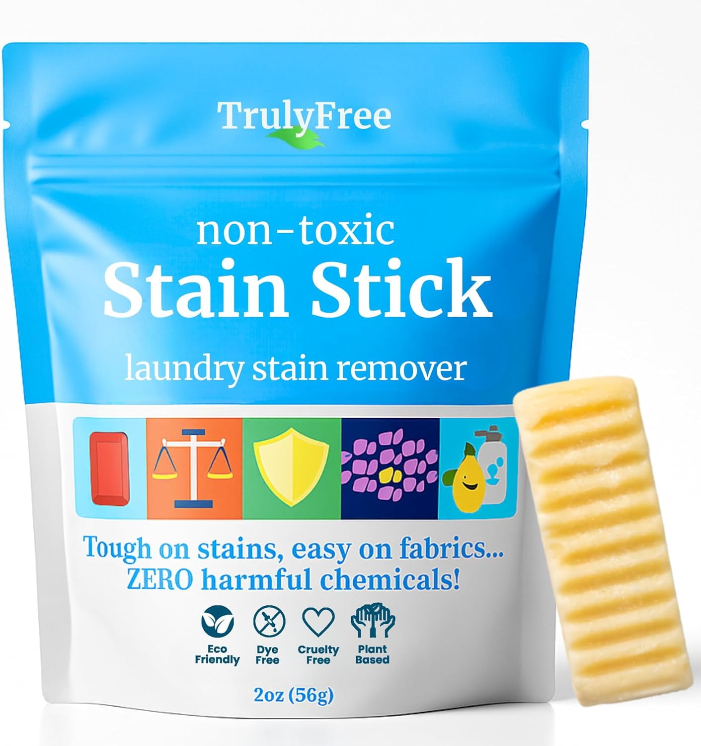 Natural Stain Stick - Laundry Spot Remover for Clothes - Removes Food ...