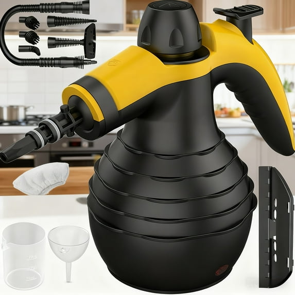 Natural Steam Cleaner with 12 Accessories - Portable Multi-Surface ...