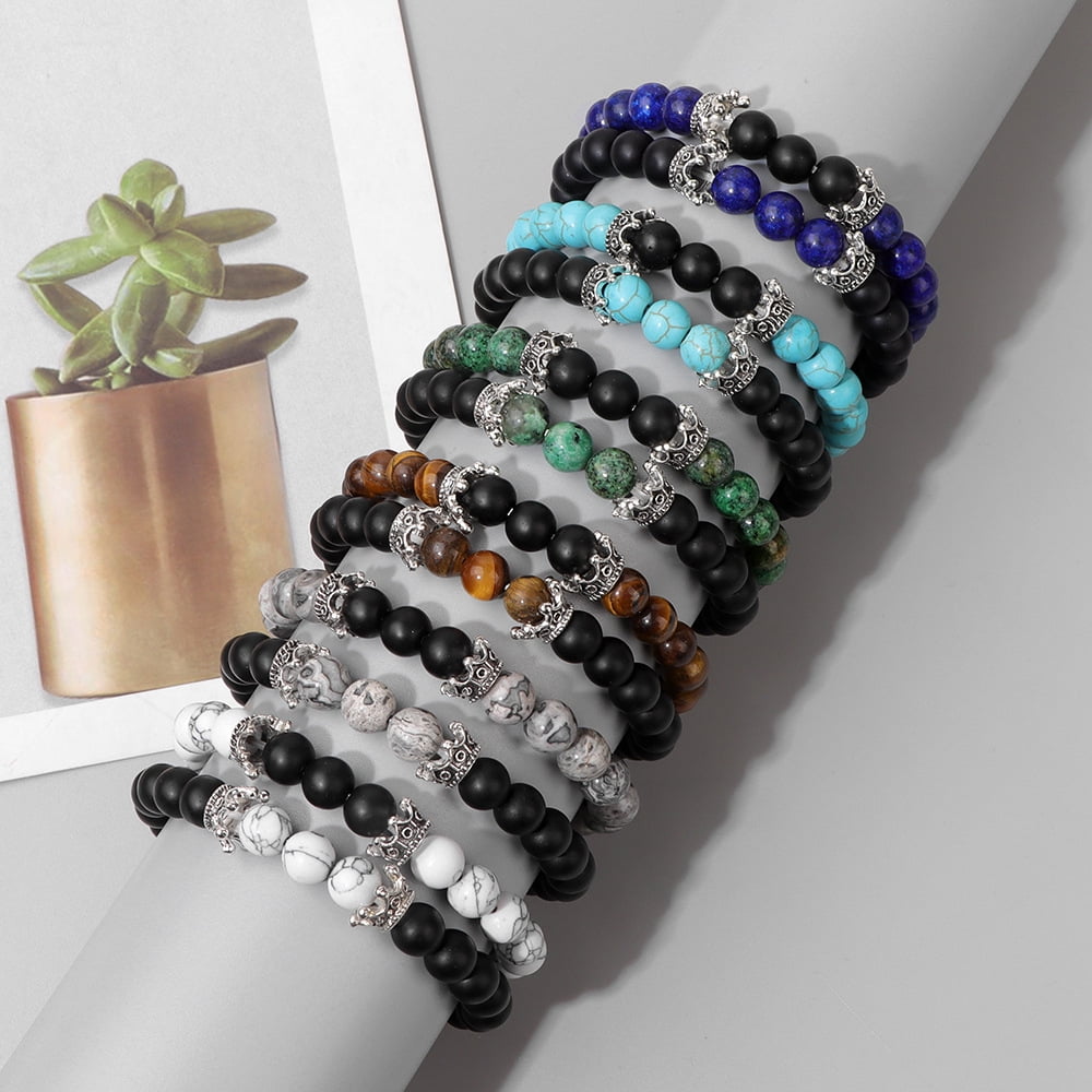 Natural Stone Bead Set Combination Bracelet - Walmart.com