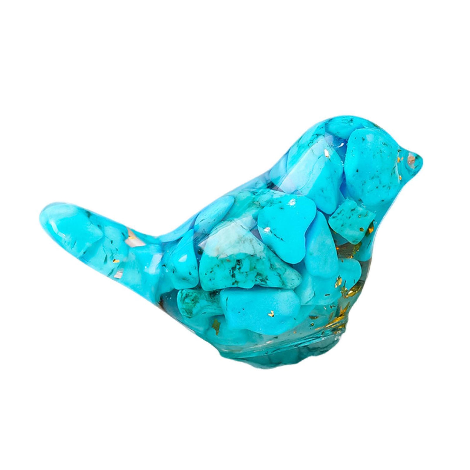 Natural Stone Bird Ornament Natural Stone Colorful Bird Figurine Hand ...