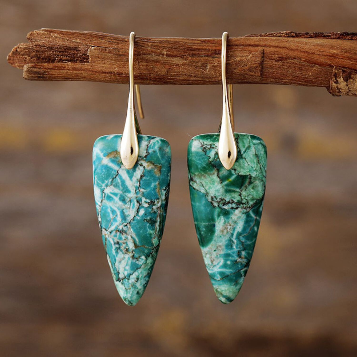 Natural Stone Geometric Shape Earrings - Walmart.com