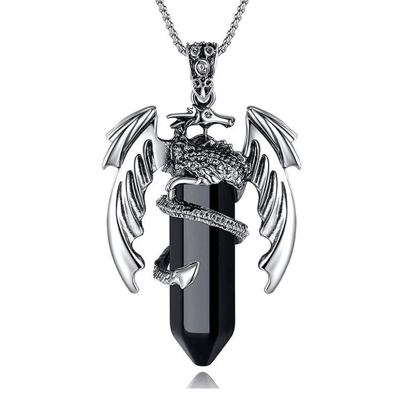 Natural Stone Hexagonal Prism Necklace - Walmart.com