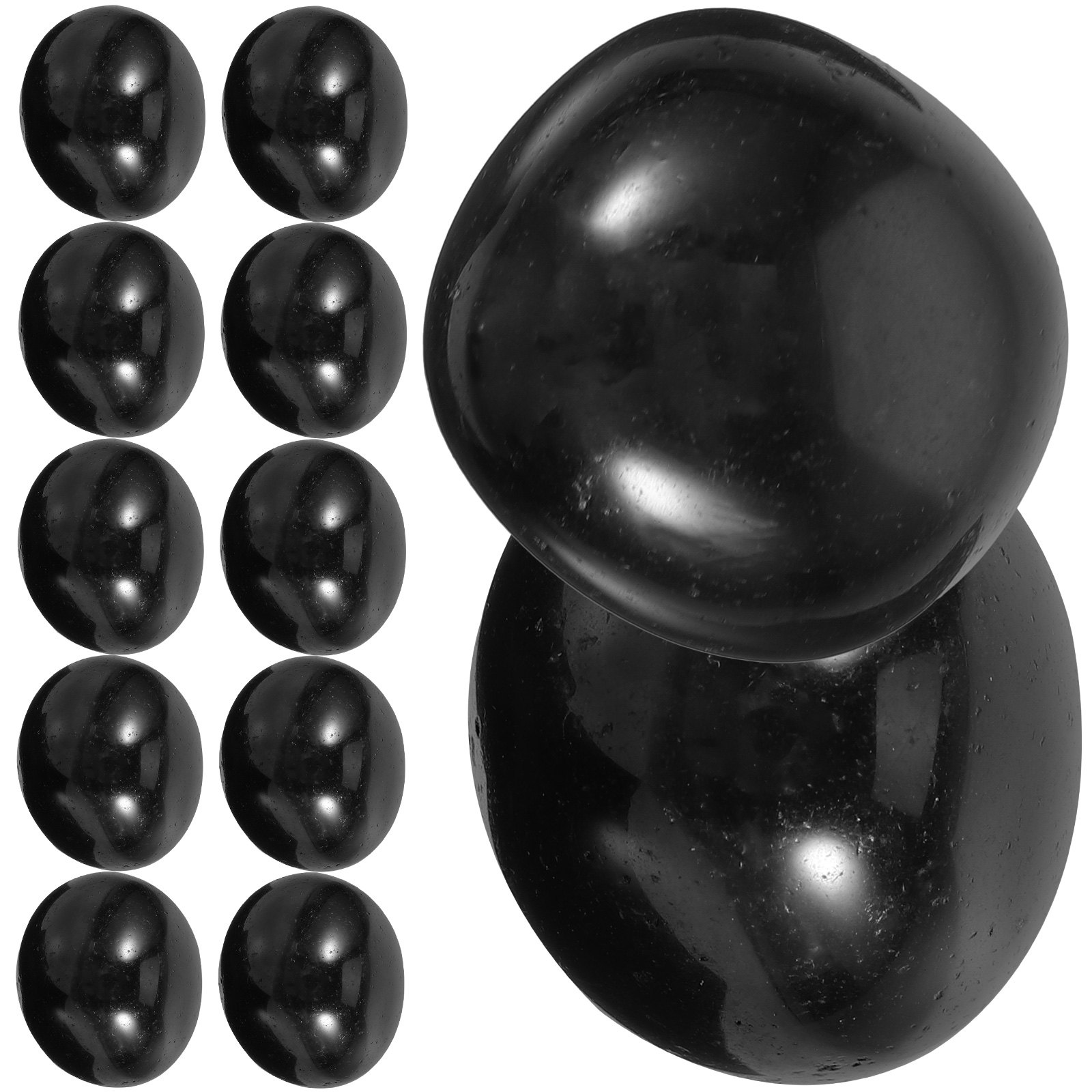 Natural Stone Obsidian Open Rings Lanyard Decorative Marble Office ...