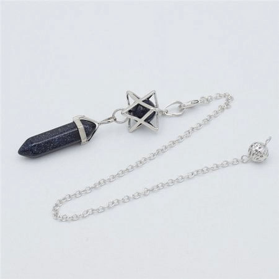 Natural Stone Pendant Pendulum for Dowsing Divination Hexagonal Prism ...