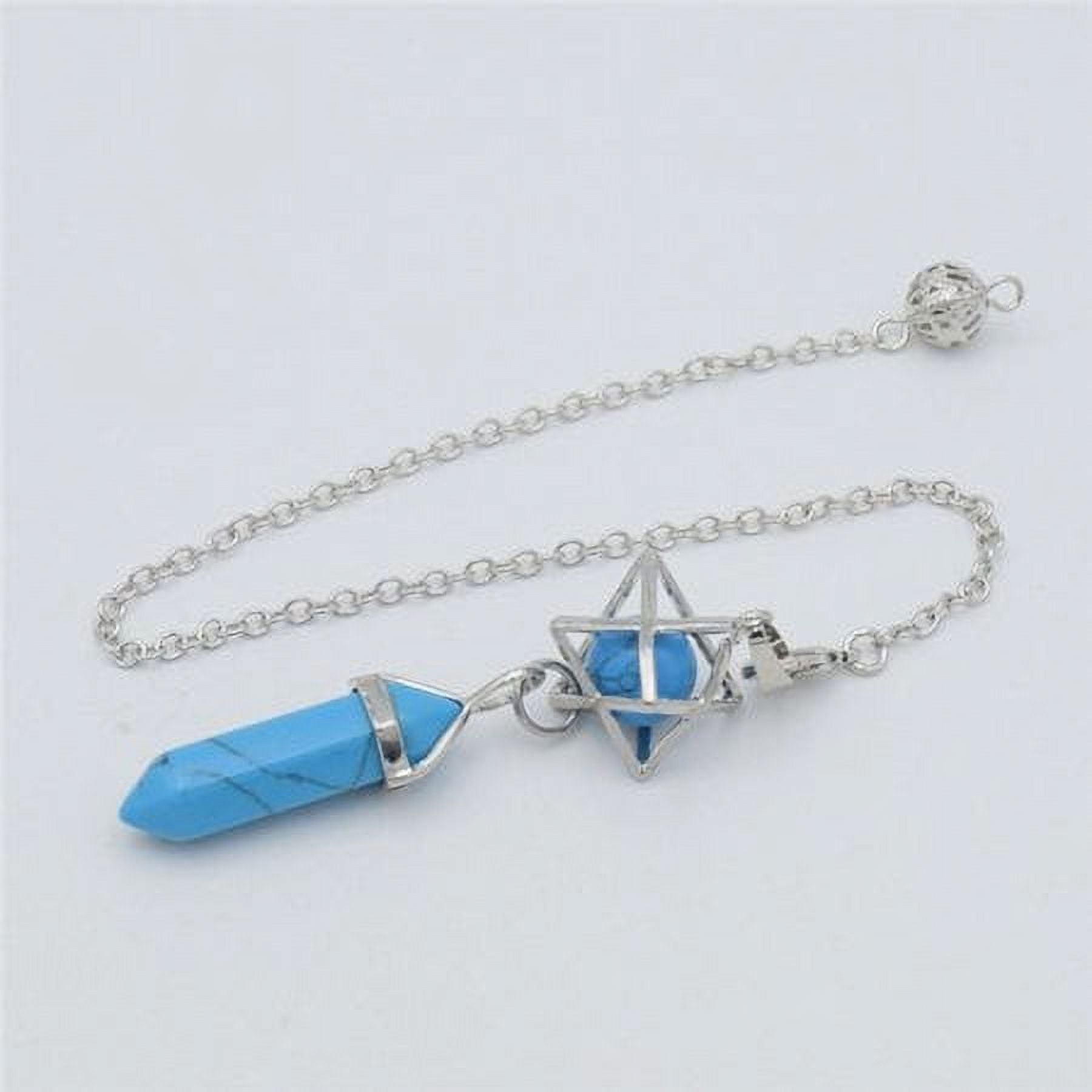 Natural Stone Pendant Pendulum for Dowsing Divination Hexagonal Prism ...