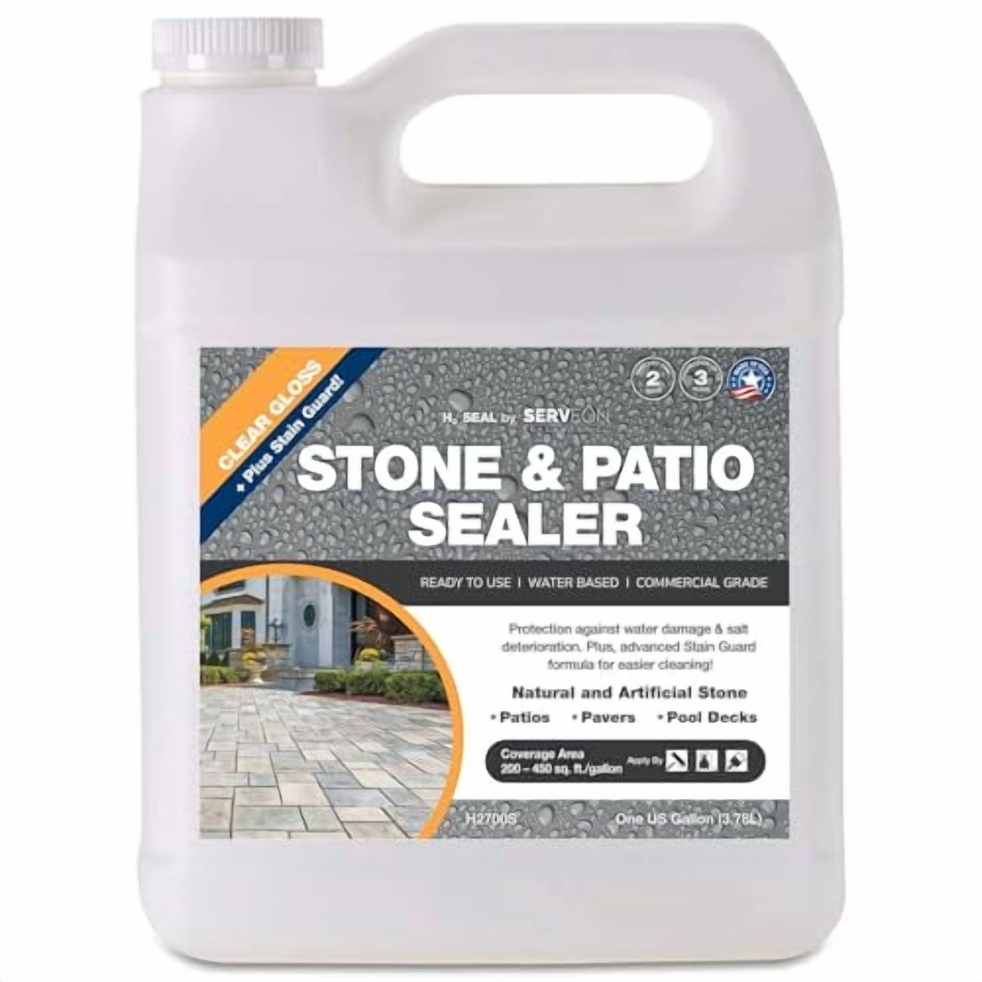 Natural Stone Sealer Plus Stain Guard (Clear Gloss Finish) Commercial ...