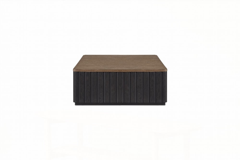 Natural Stone Top Cocktail Table - Toffee|Sturdy Legs & Shelf - Walmart.com