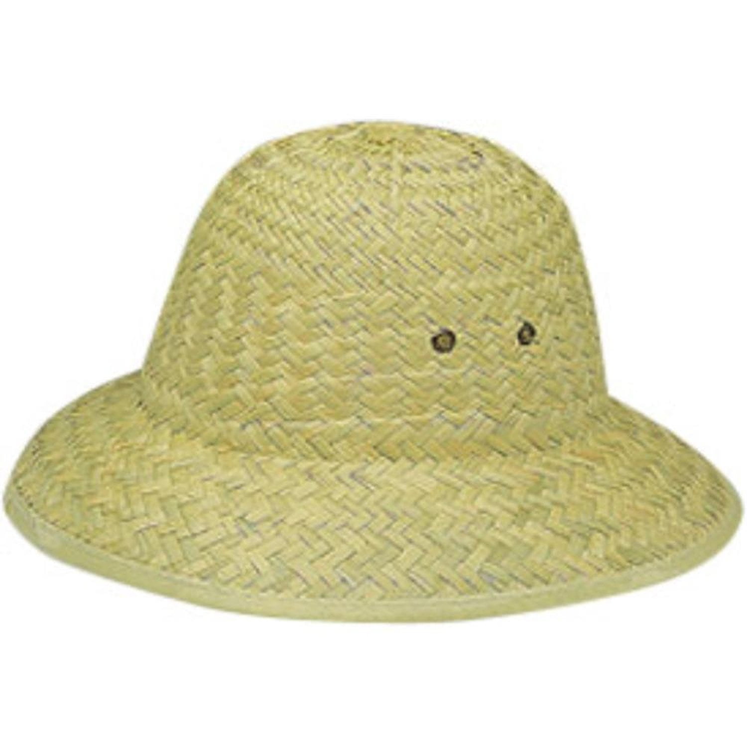 Natural Cocoa Straw Pith Helmet, African Safari Jungle Hat, Beige ...