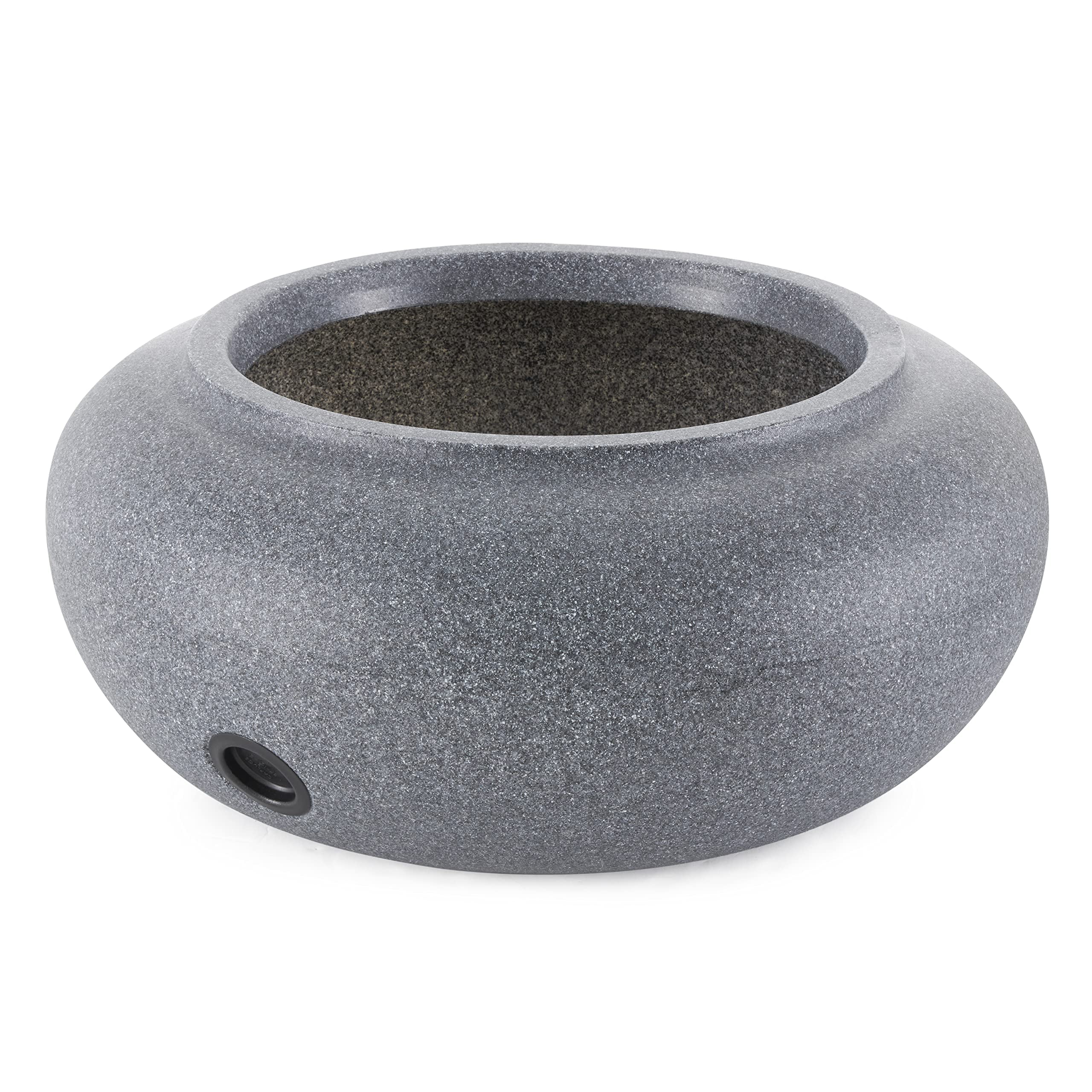 Natural Style 21 Inch Round Plastic Hose Storage Pot, Outdoor Garden ...