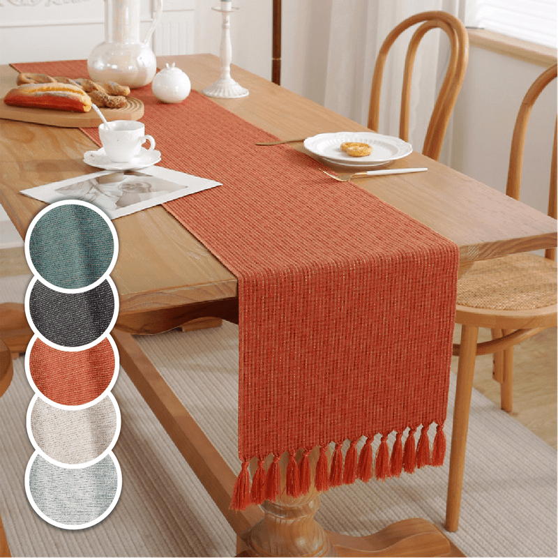 Natural Table Runners 72 Inches Long, Burlap Linen Style Rustic Farmhouse Table Runner, Boho ...