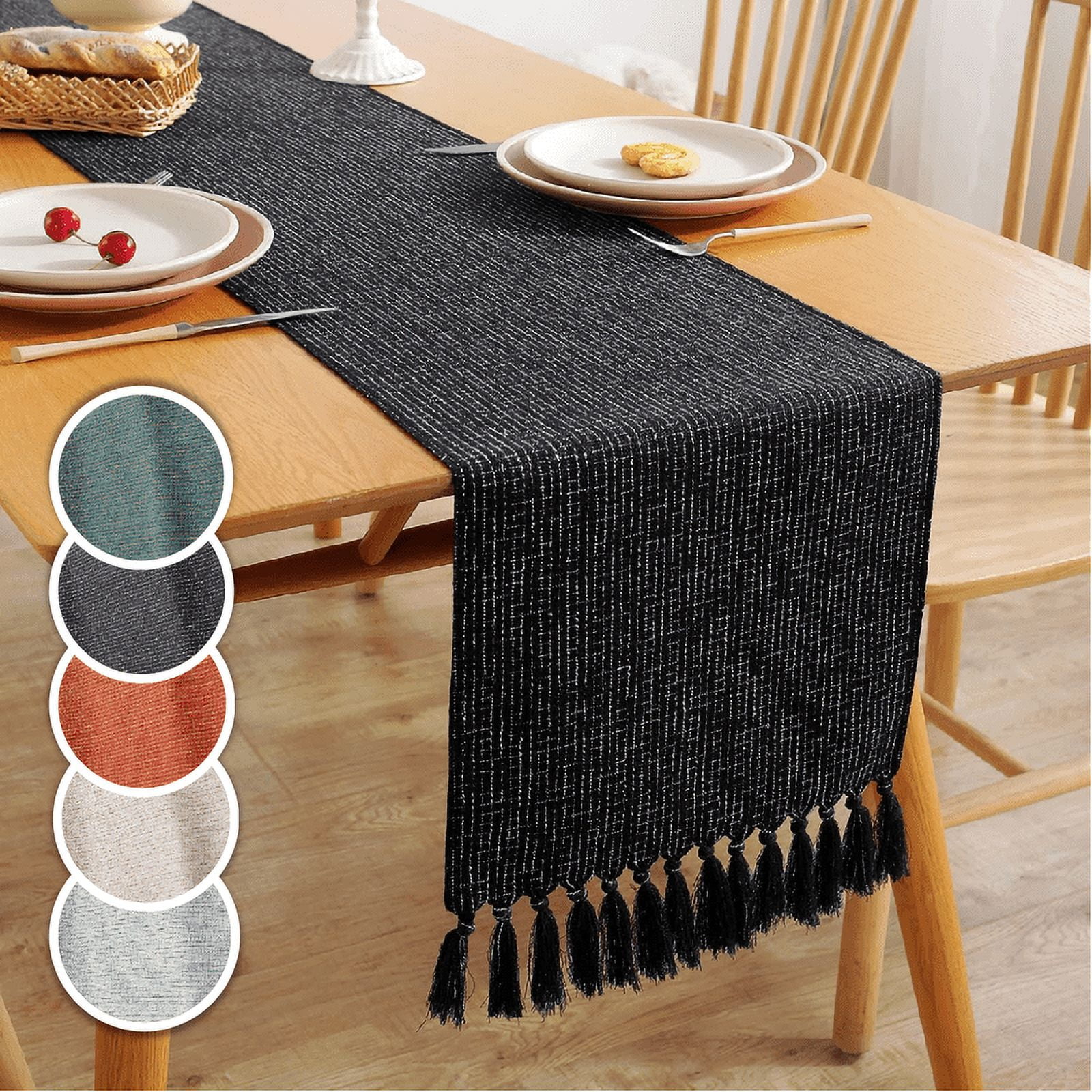 Natural Table Runners 72 Inches Long, Burlap Linen Style Rustic ...