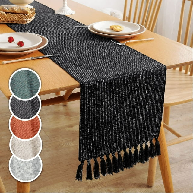 Natural Table Runners 72 Inches Long, Burlap Linen Style Rustic Farmhouse Table Runner, Boho ...