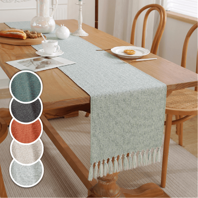 Natural Table Runners 72 Inches Long, Burlap Linen Style Rustic ...