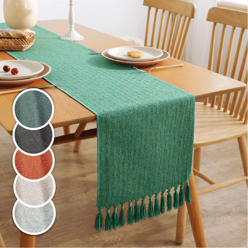 Natural Table Runners 72 Inches Long, Burlap Linen Style Rustic Farmhouse Table Runner, Boho ...