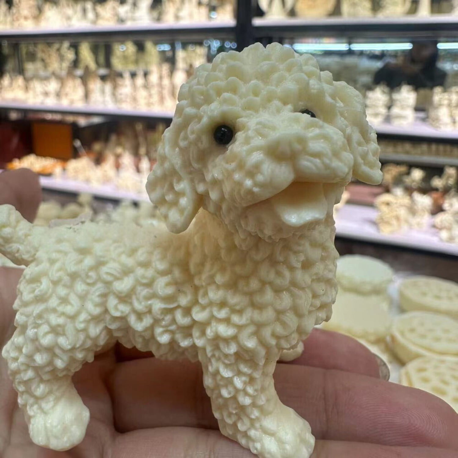 Natural Tagua Nut Carving Dog Decoration Reiki Healing Gift 1 piece ...