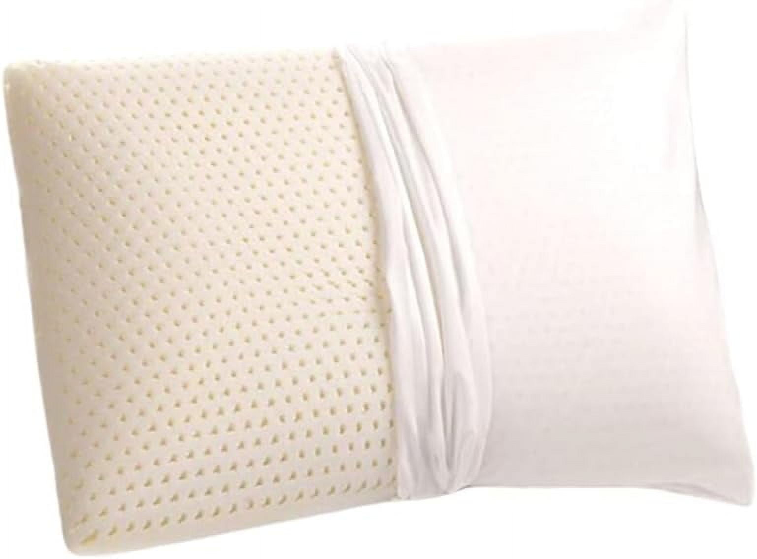 Natural Talalay Latex Pillow with Organic Cotton Cover (Standard, Extra ...
