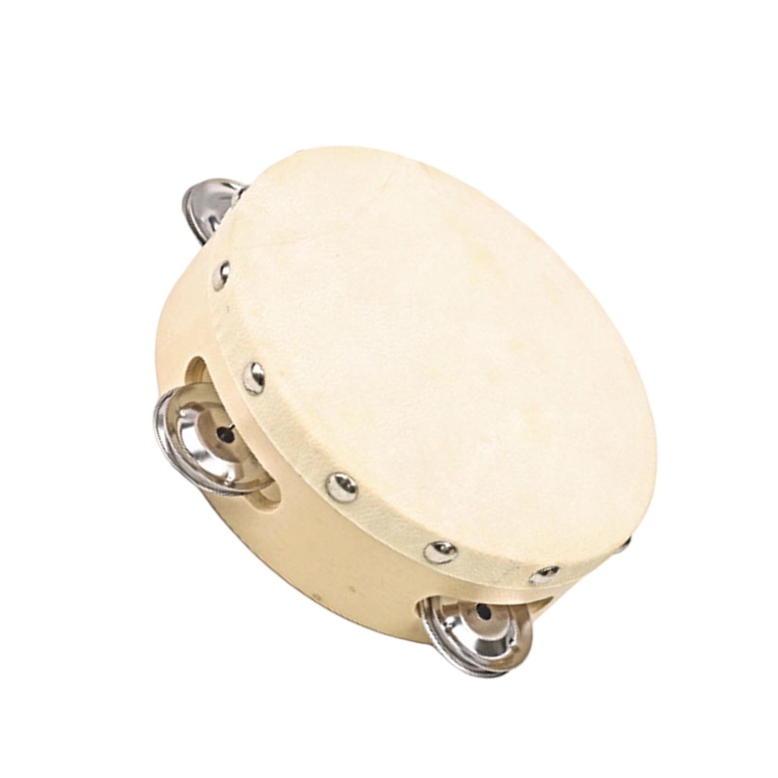 Natural Tambourines with Metal Bells Educational Percussion Instrument ...