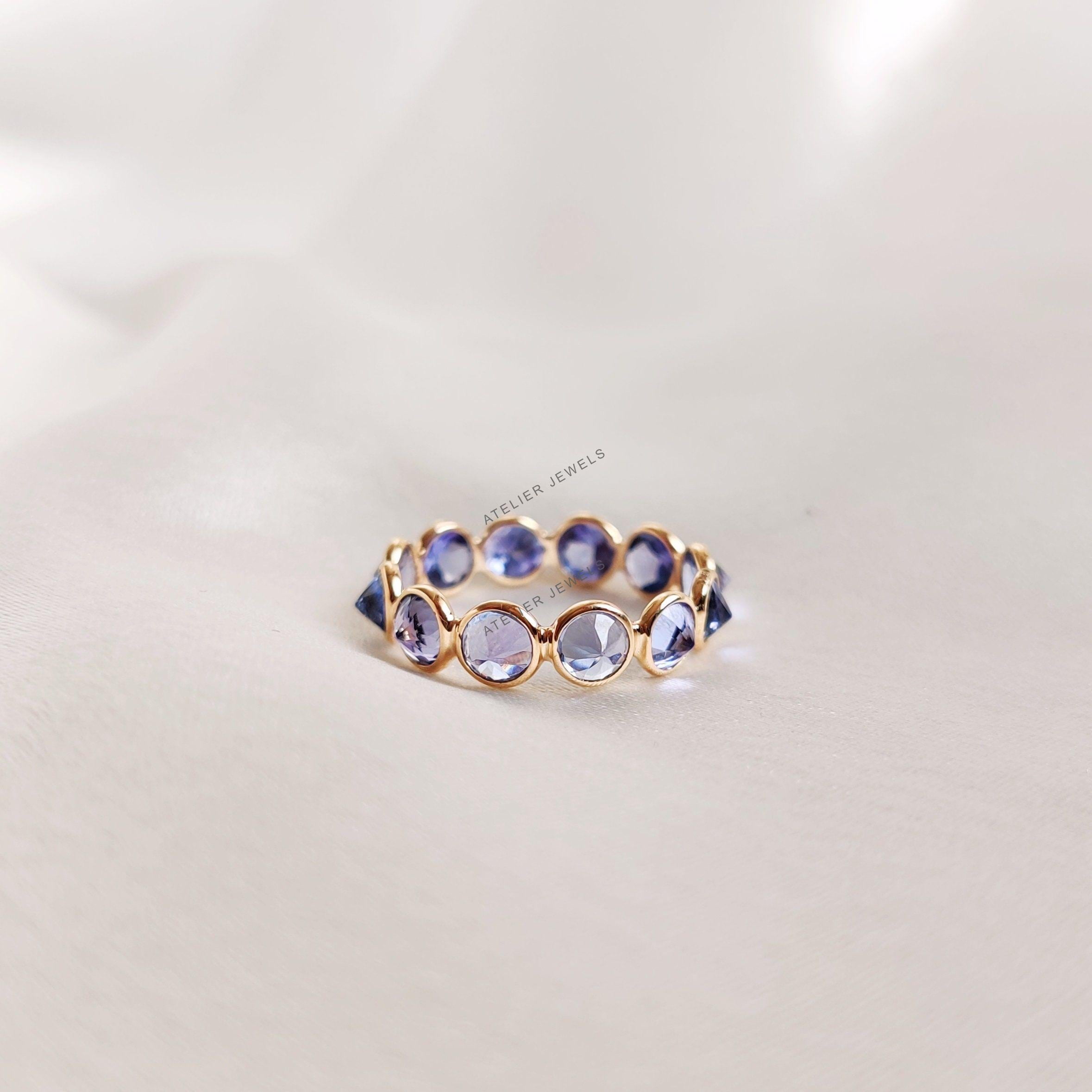 Natural Tanzanite Ring, 14K Solid Gold Tanzanite Ring, December ...