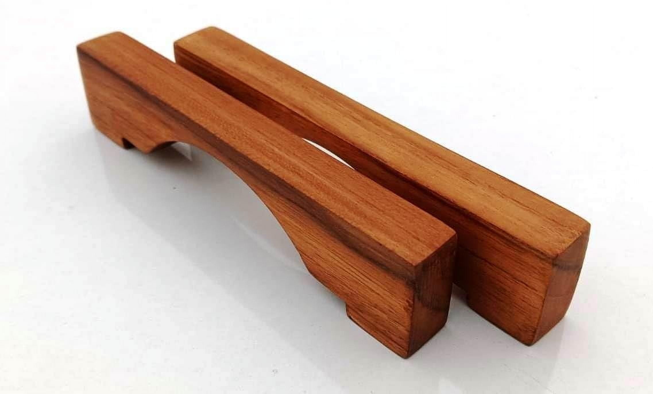 Natural Teak Wood Wooden Handle for Wardrobe Cabinet Drawers Handles ...