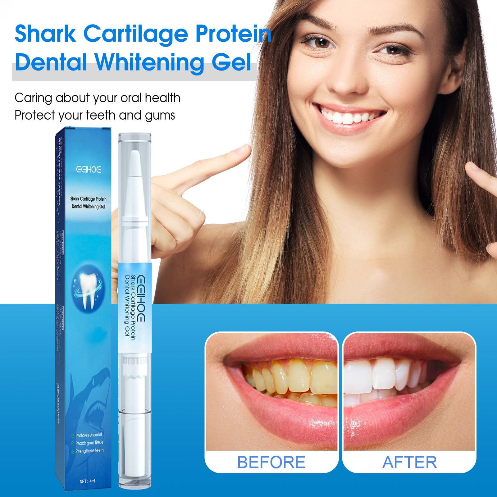Natural Teeth Regrowth and Protection Gel with Cartilage Protein and ...