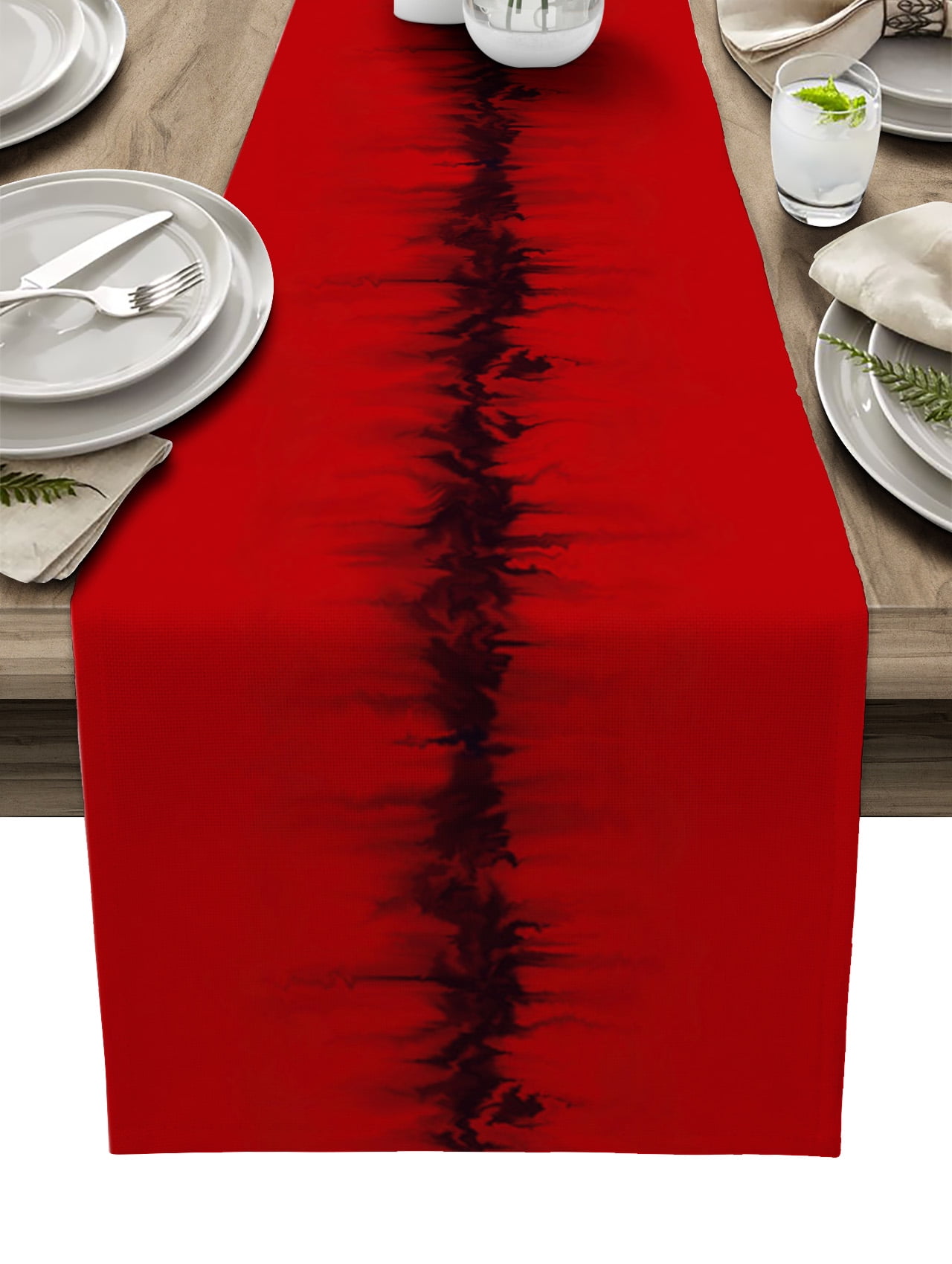 Natural Texture Abstract Ink Table Runner ration Home r Dinner Table ...