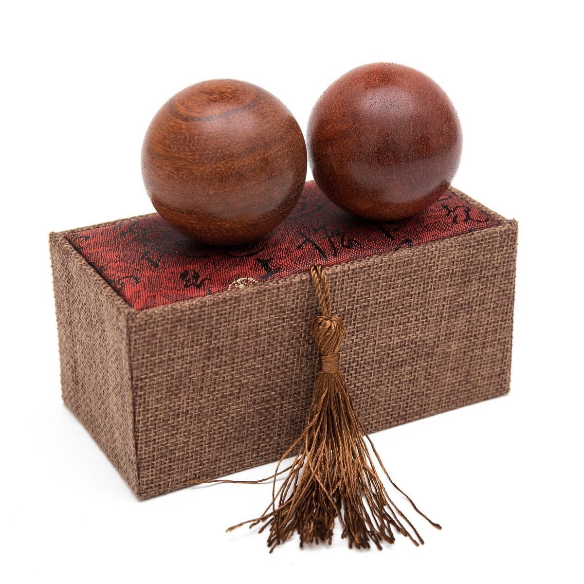Natural Texture Rosewood Chinese Healthy Exercise Massage Baoding Balls ...